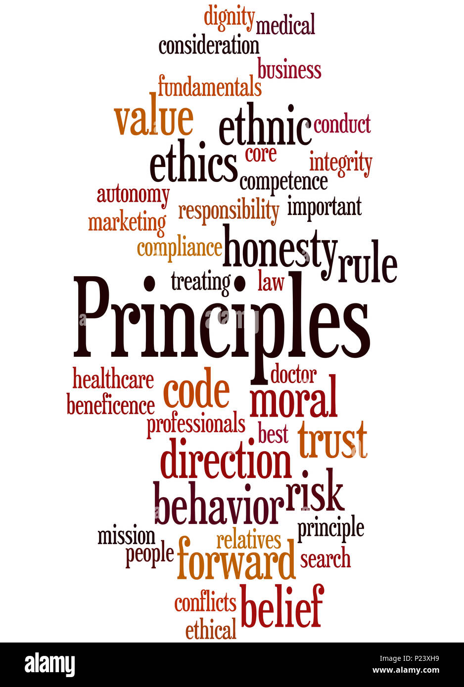 Principles, word cloud concept on white background Stock Photo - Alamy