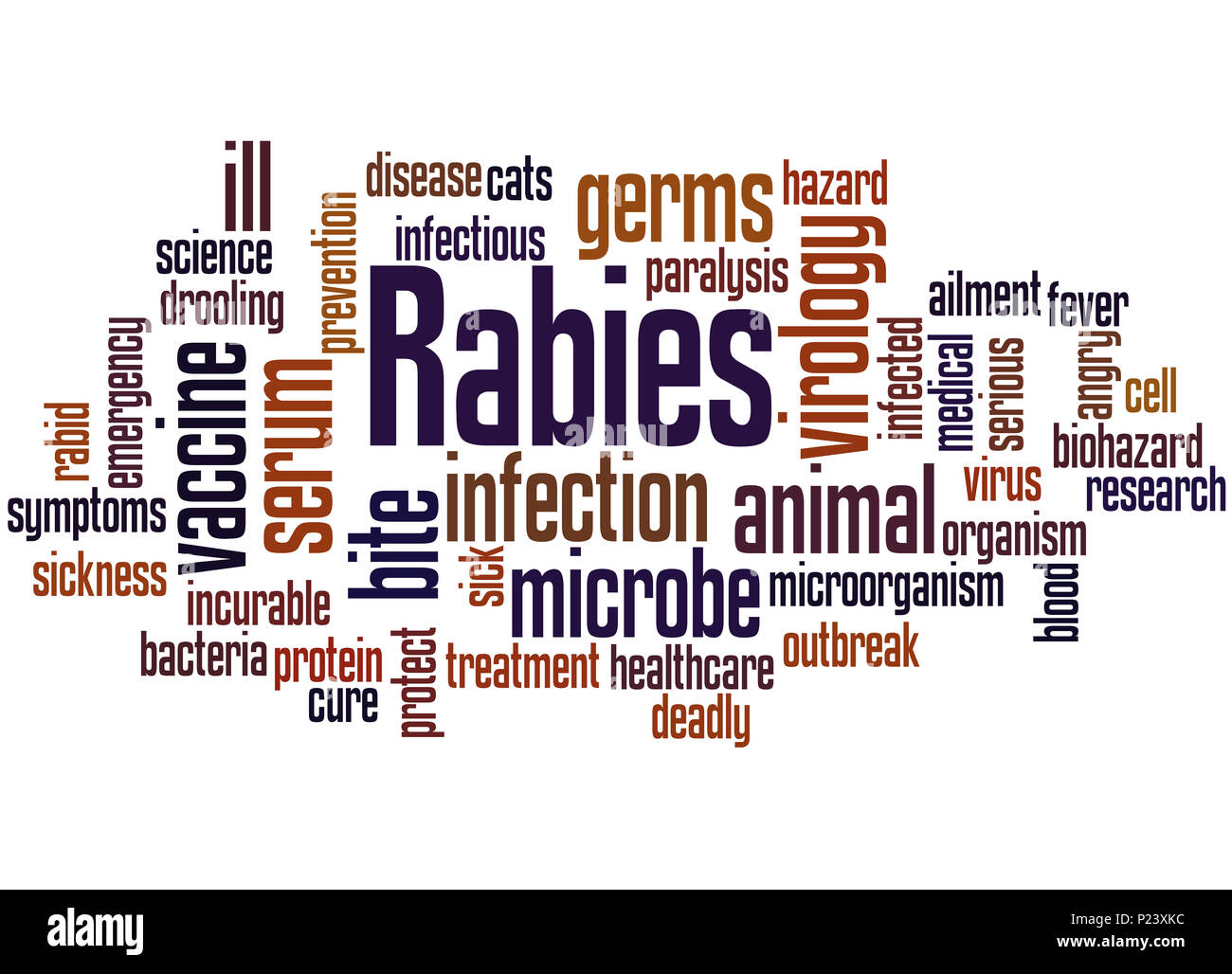 Rabies, word cloud concept on white background Stock Photo - Alamy