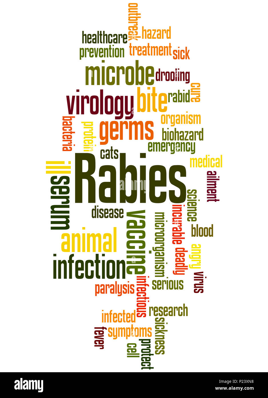 Rabies, word cloud concept on white background Stock Photo - Alamy