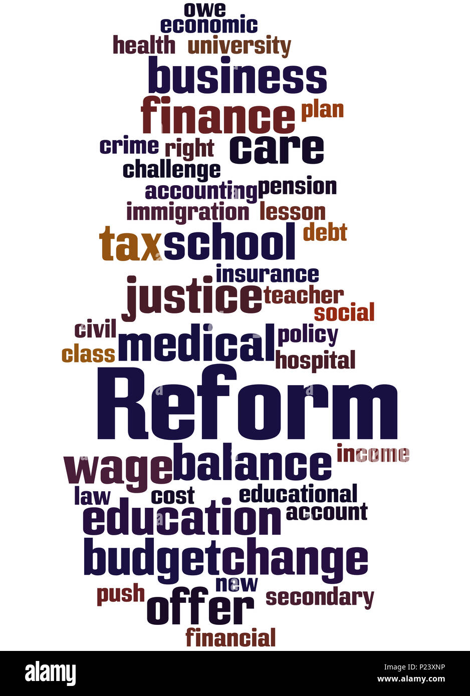 Reform, word cloud concept on white background Stock Photo - Alamy