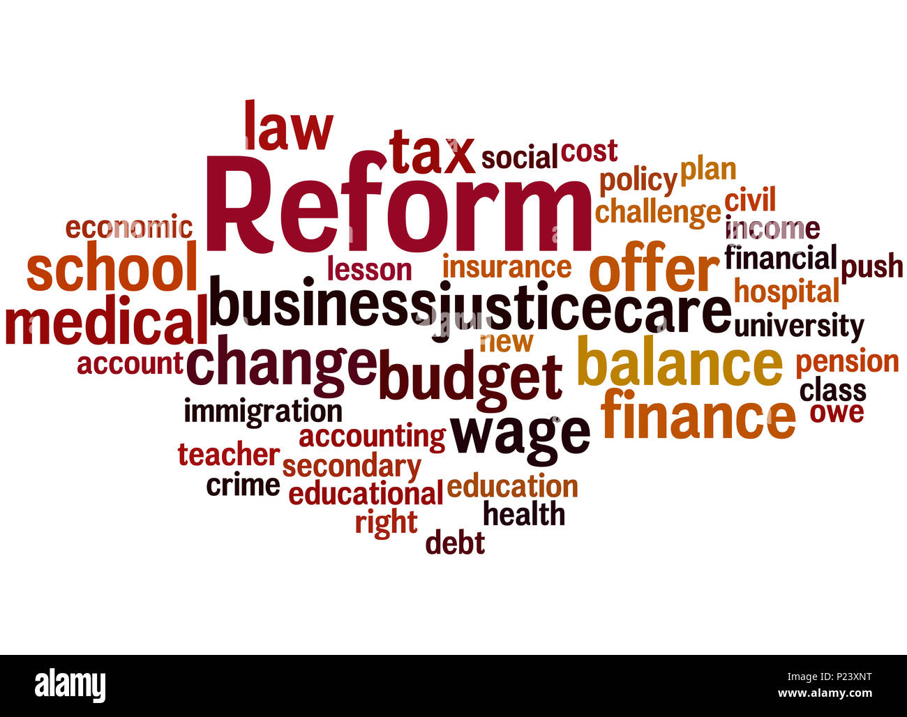 Reform, word cloud concept on white background Stock Photo - Alamy
