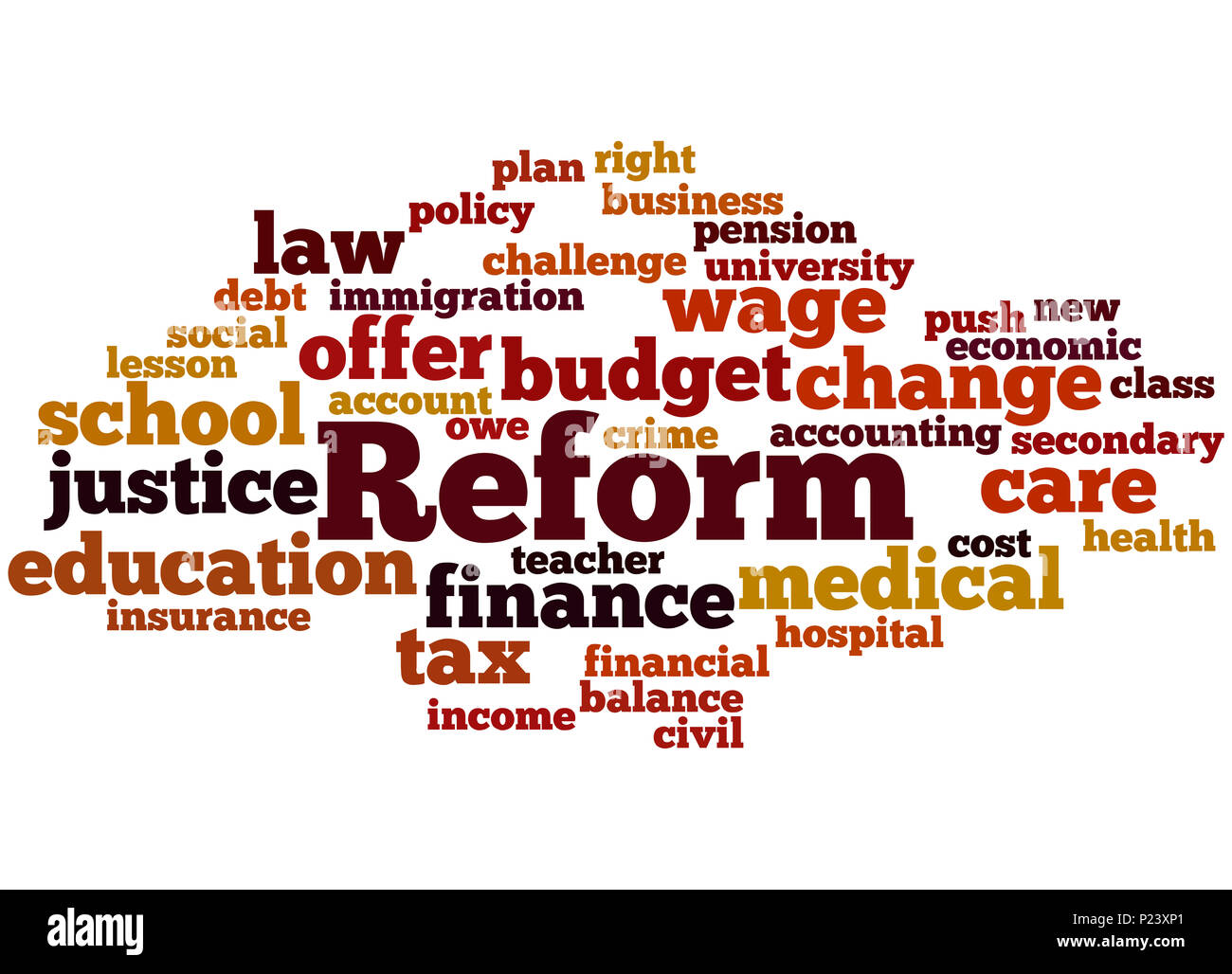 Reform, word cloud concept on white background Stock Photo - Alamy
