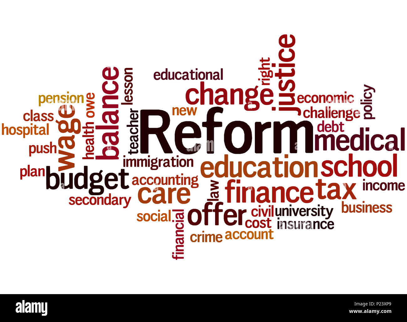 Reform, word cloud concept on white background Stock Photo - Alamy