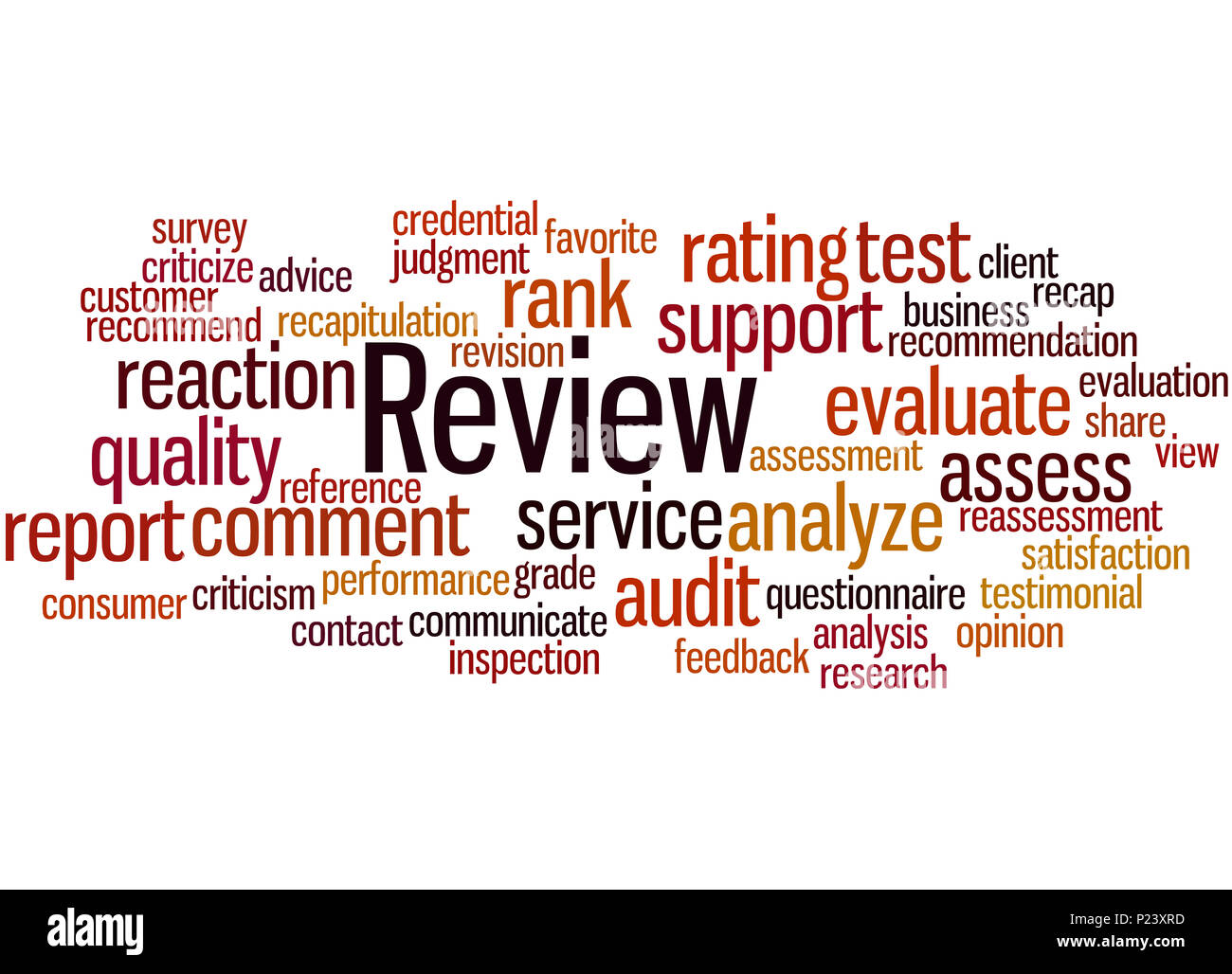 Review, word cloud concept on white background Stock Photo - Alamy