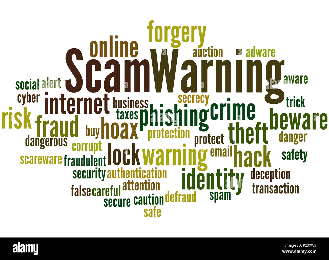 Scam Warning, word cloud concept on white background Stock Photo - Alamy