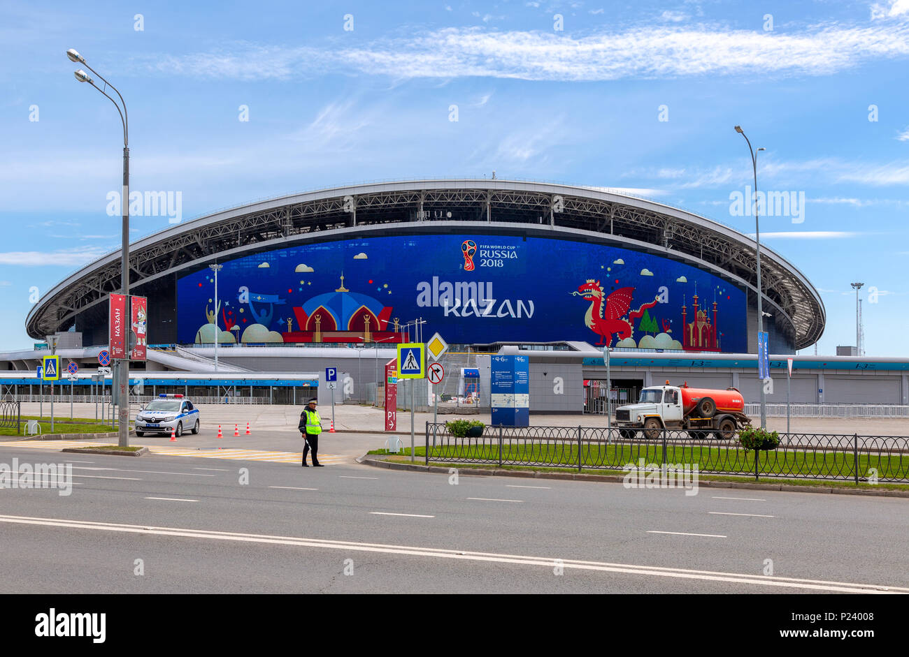 Kazan, Russia - June 12, 2018: Kazan Arena football stadium. Kazan ...