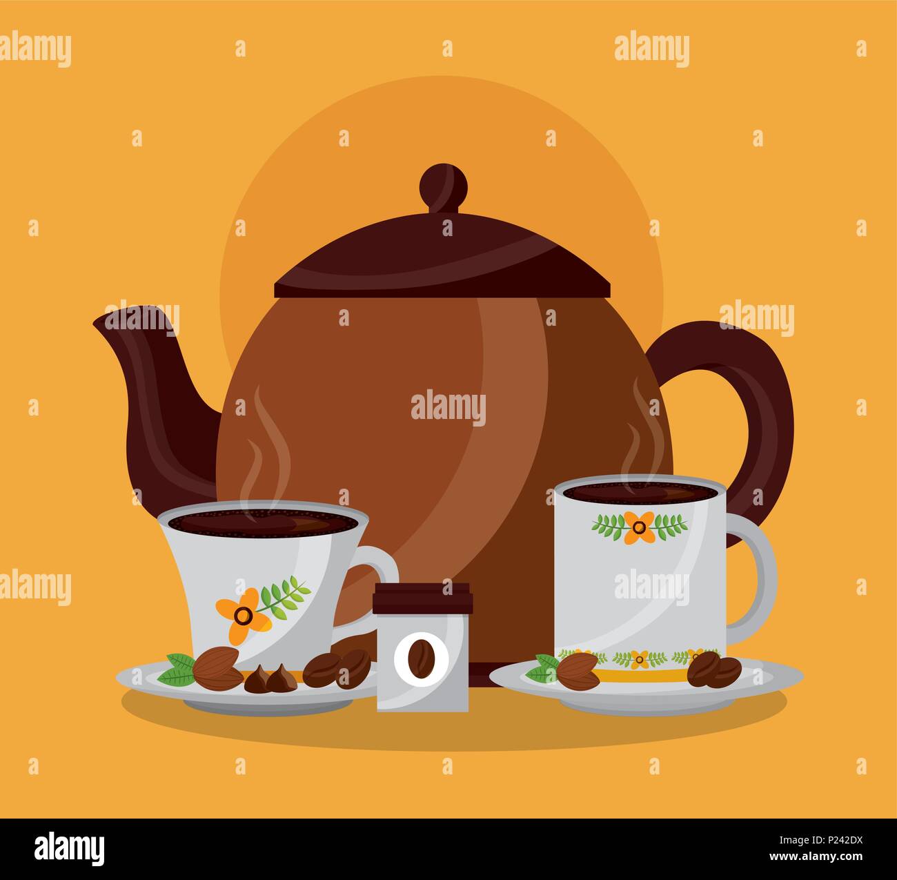 coffee and tea time Stock Vector Image & Art - Alamy