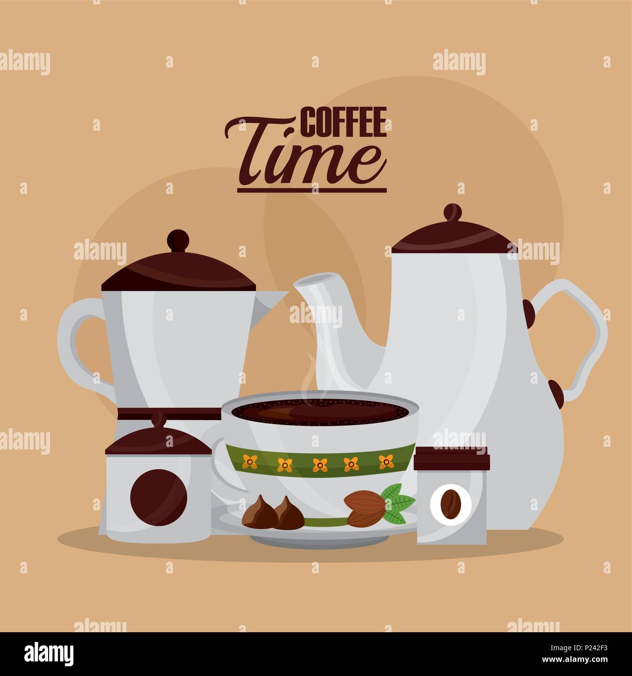 coffee and tea time Stock Vector Image & Art - Alamy