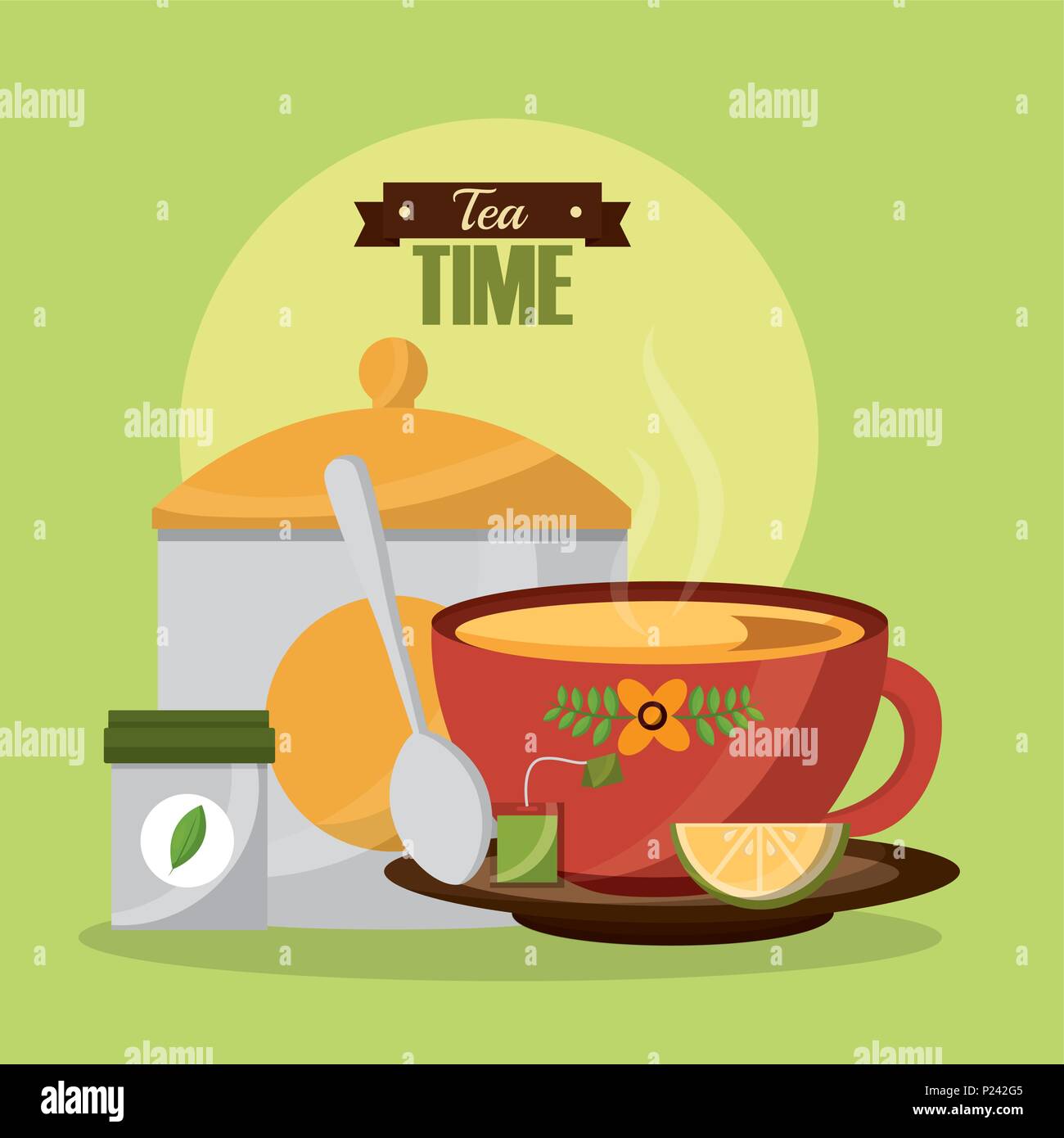 coffee and tea time Stock Vector Image & Art - Alamy
