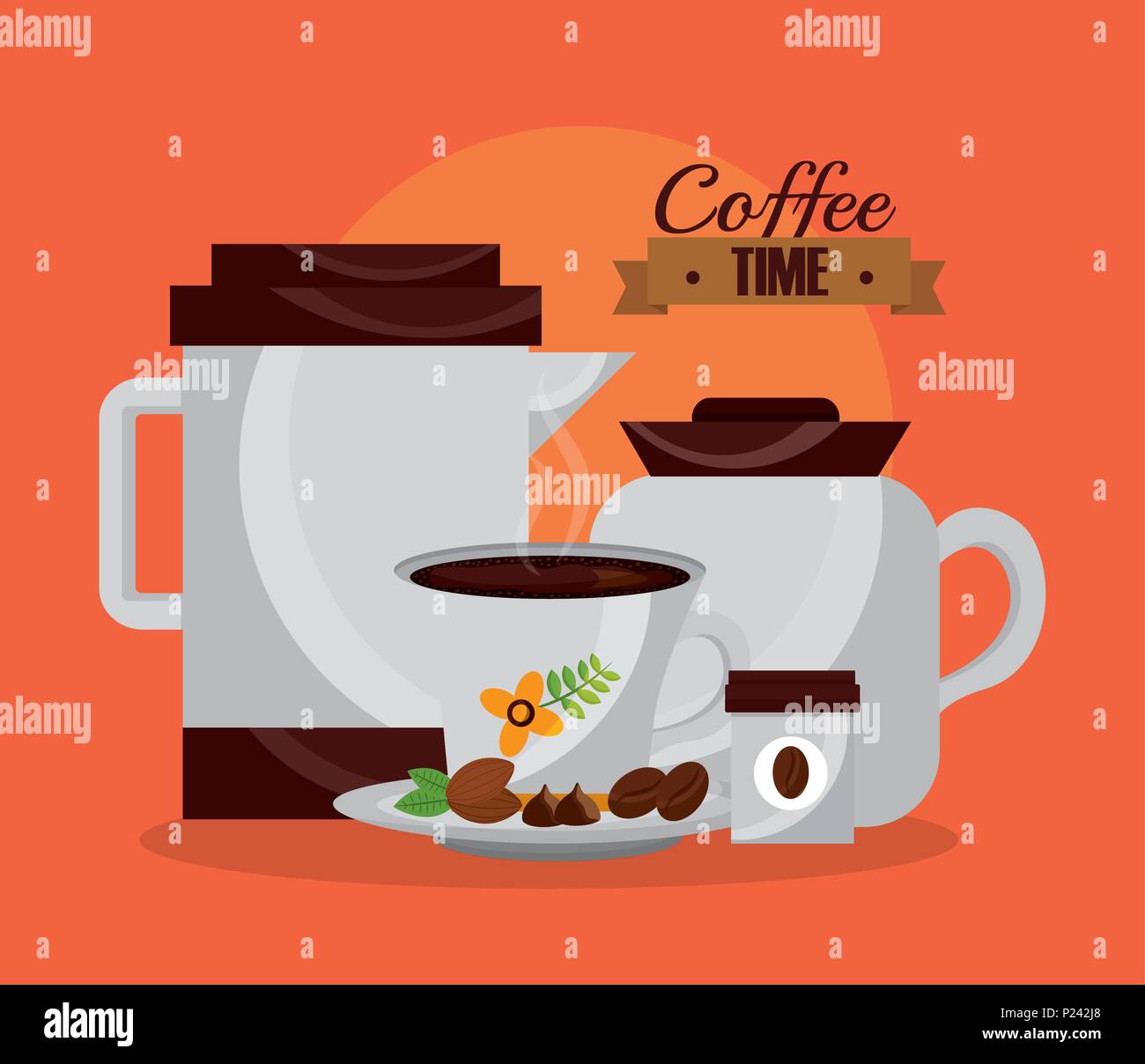 Tea making machine Stock Vector Images - Alamy