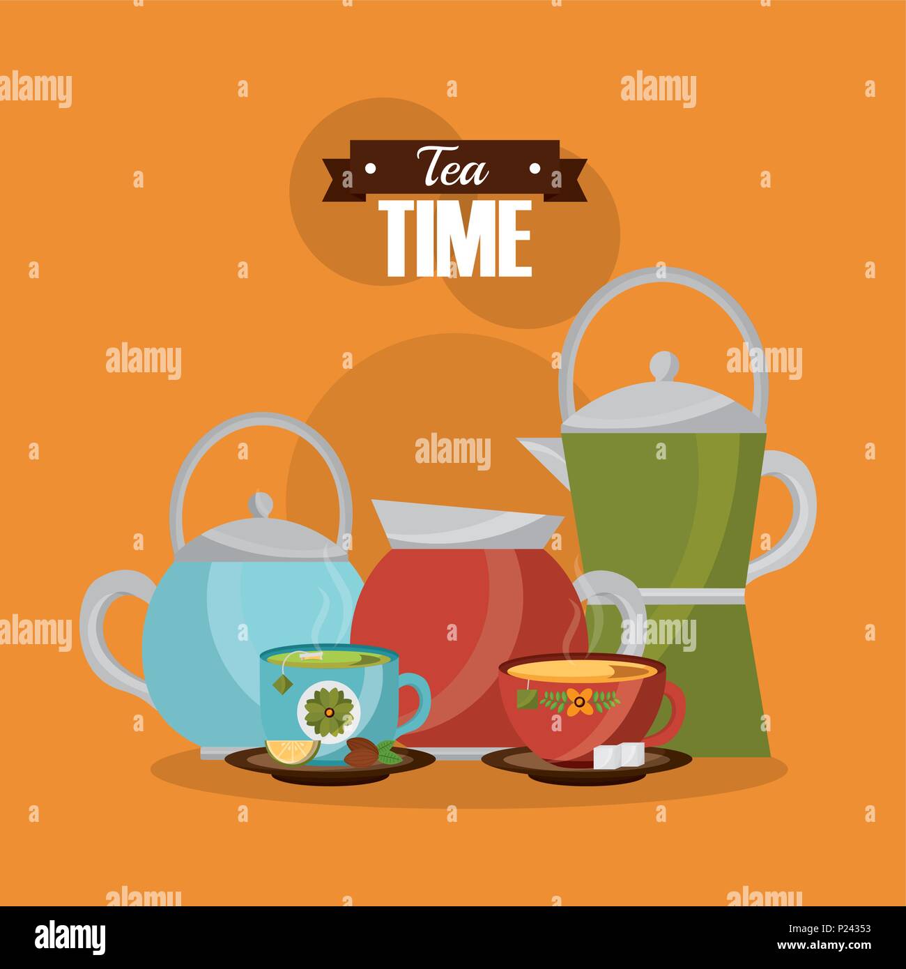 English coffeepot Stock Vector Images - Alamy