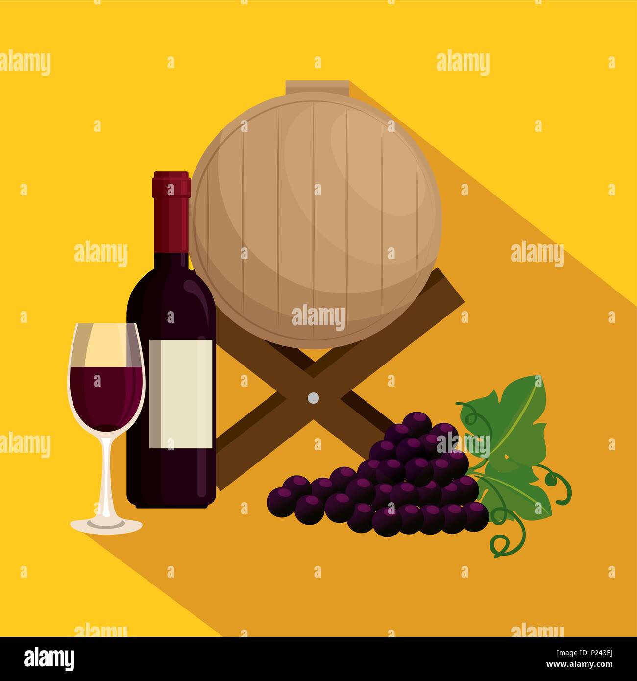 red wine set icons vector illustration design Stock Vector Image & Art ...