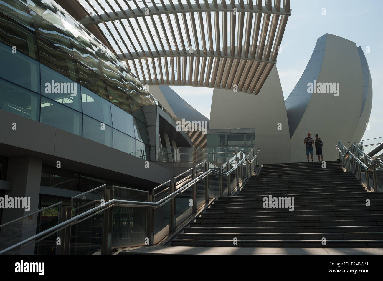 Singapore, Singapore, stairs to the ArtScience Museum Stock Photo - Alamy