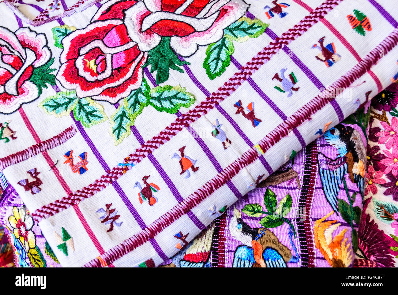Antigua,, Guatemala - May 28, 2018: Hand embroidered blouses called ...