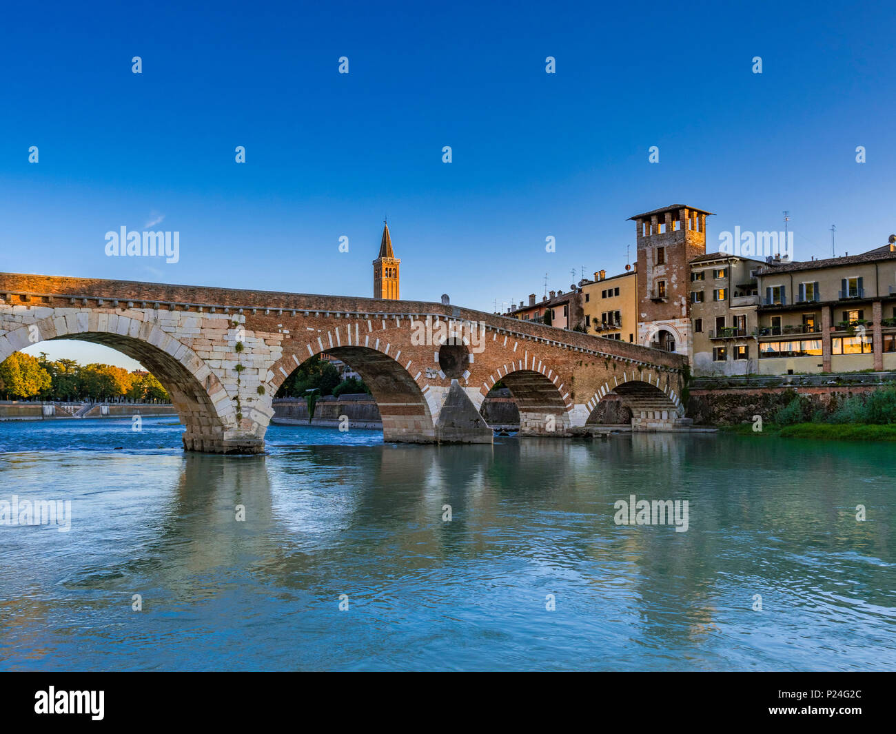 Ponte pietra on adige river hi-res stock photography and images - Alamy