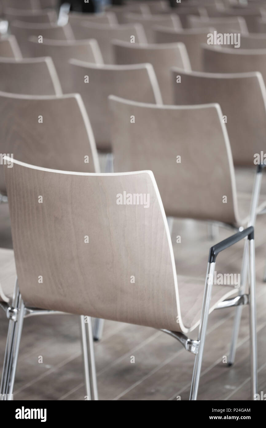 Row of chairs in a seminar room Stock Photo - Alamy