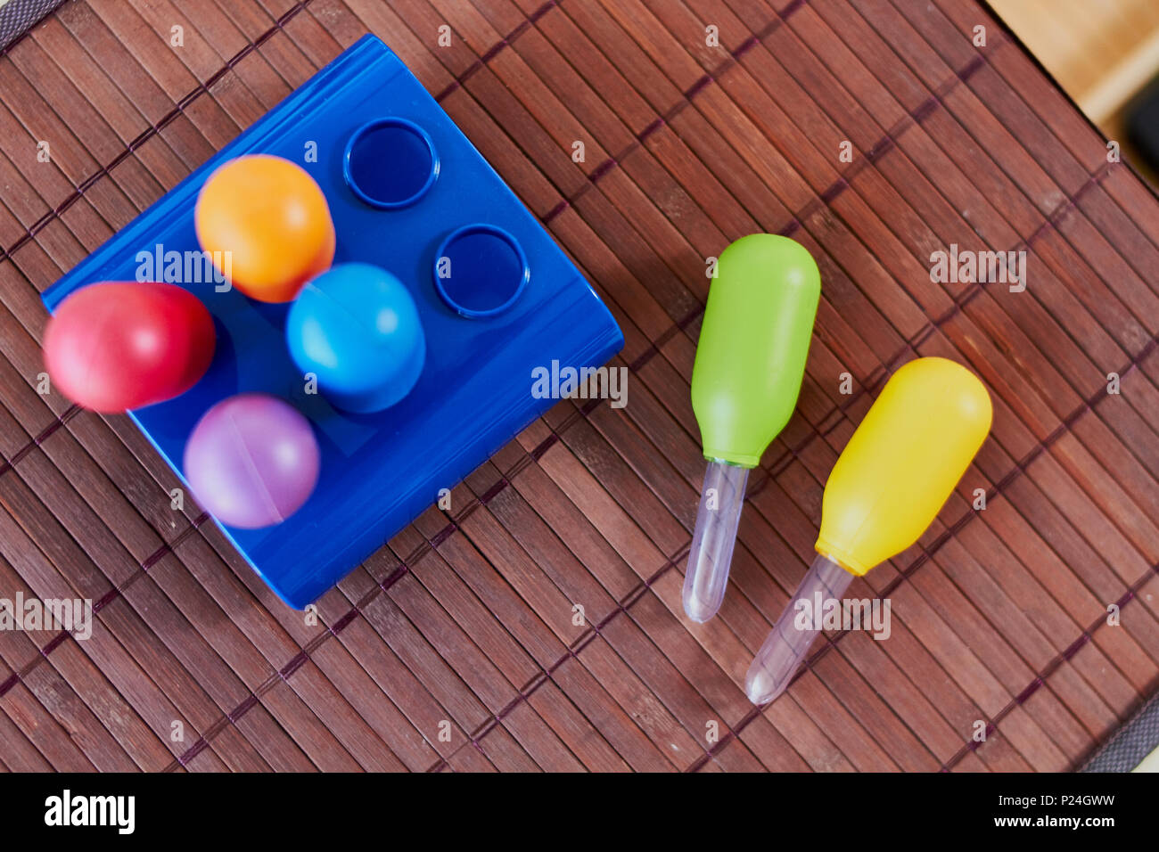 Colorful pipettes for school science Stock Photo - Alamy