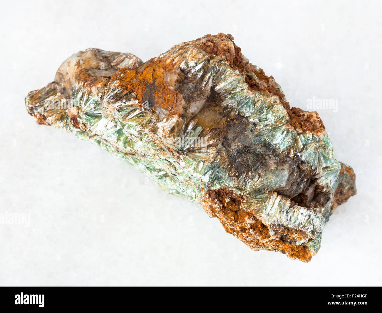 macro shooting of natural mineral - geode of Pyrophyllite stone on ...