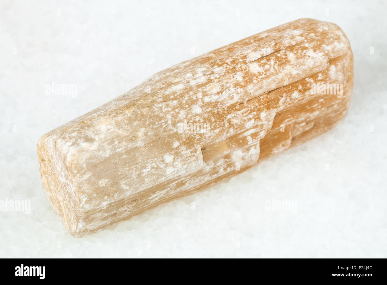 macro shooting of natural mineral - raw Selenite (Gypsum) crystal on ...