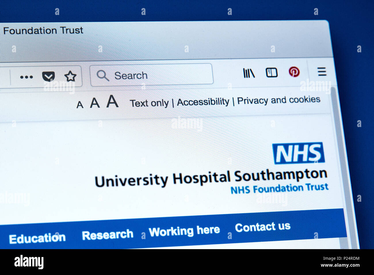 LONDON, UK - MARCH 5TH 2018: The homepage of the official website for ...