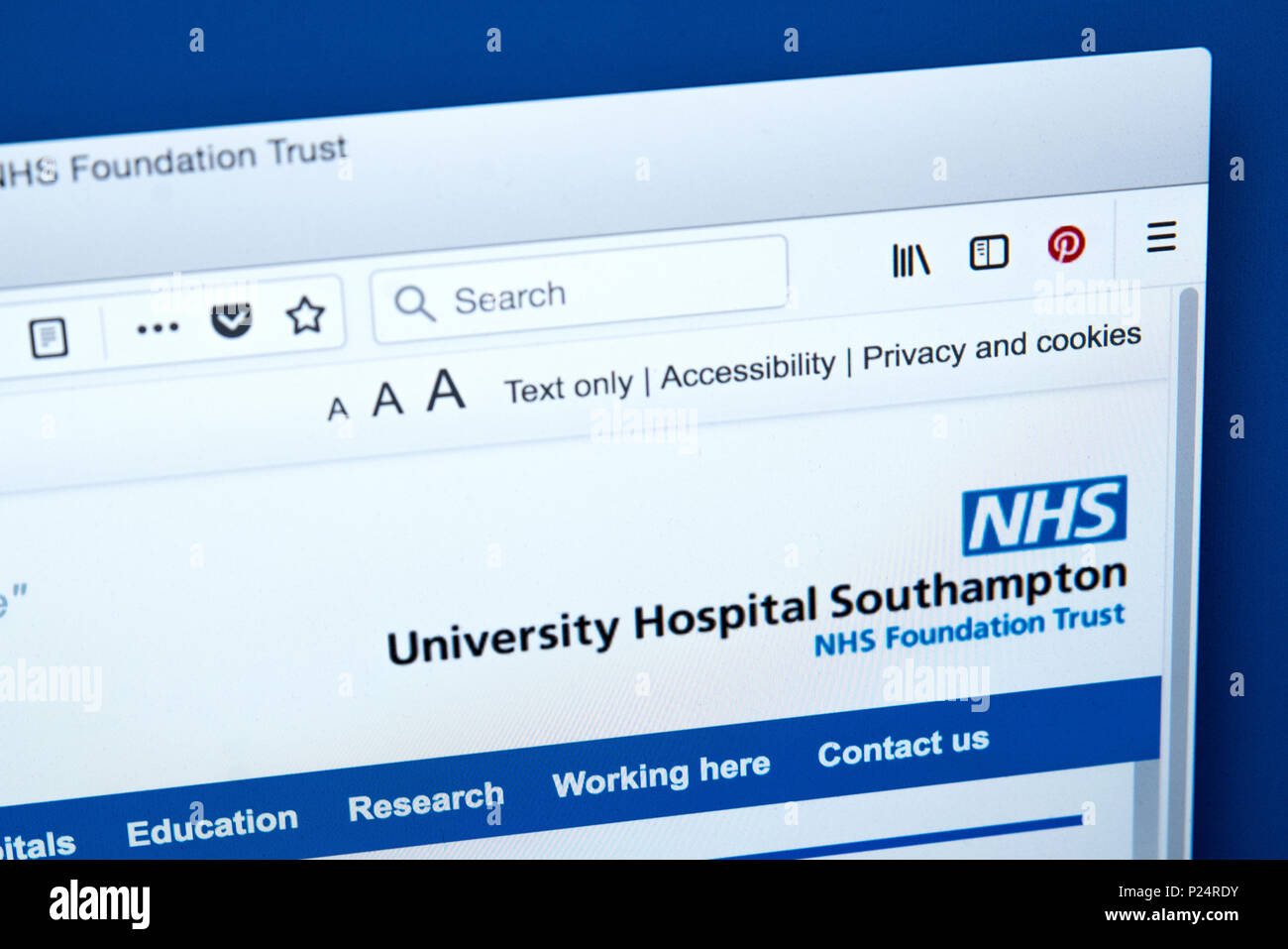 LONDON, UK - MARCH 5TH 2018: The homepage of the official website for ...