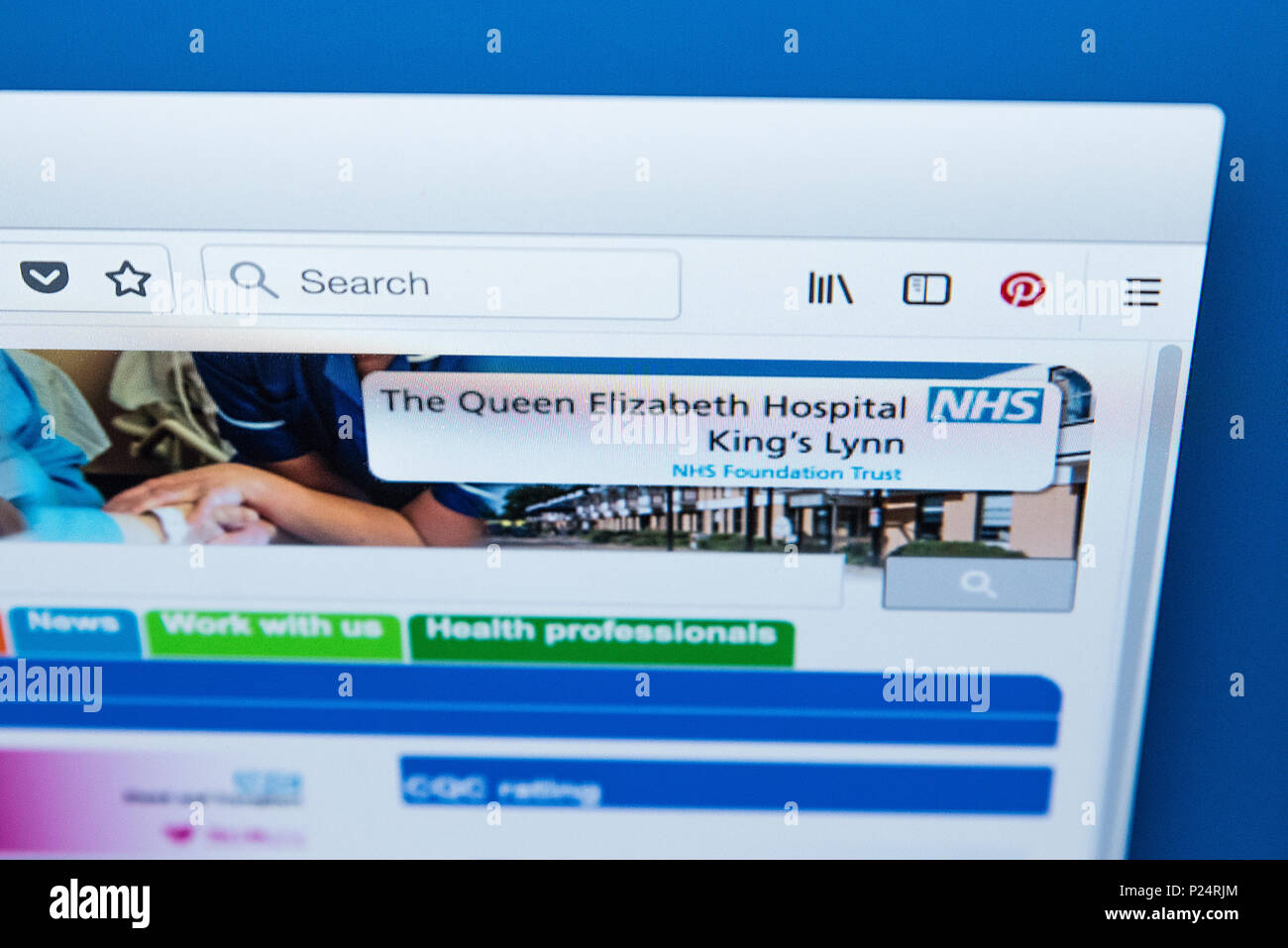 LONDON, UK - MARCH 5TH 2018: The homepage of the official website for The Queen Elizabeth ...