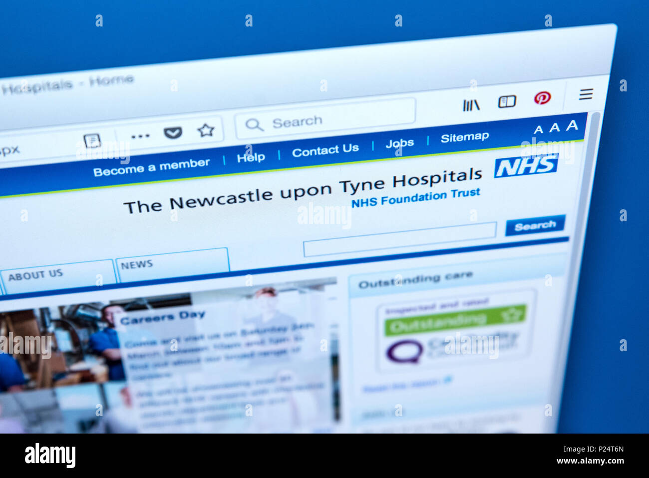 LONDON, UK - MARCH 5TH 2018: The homepage of the official website for the Newcastle Upon Tyne ...