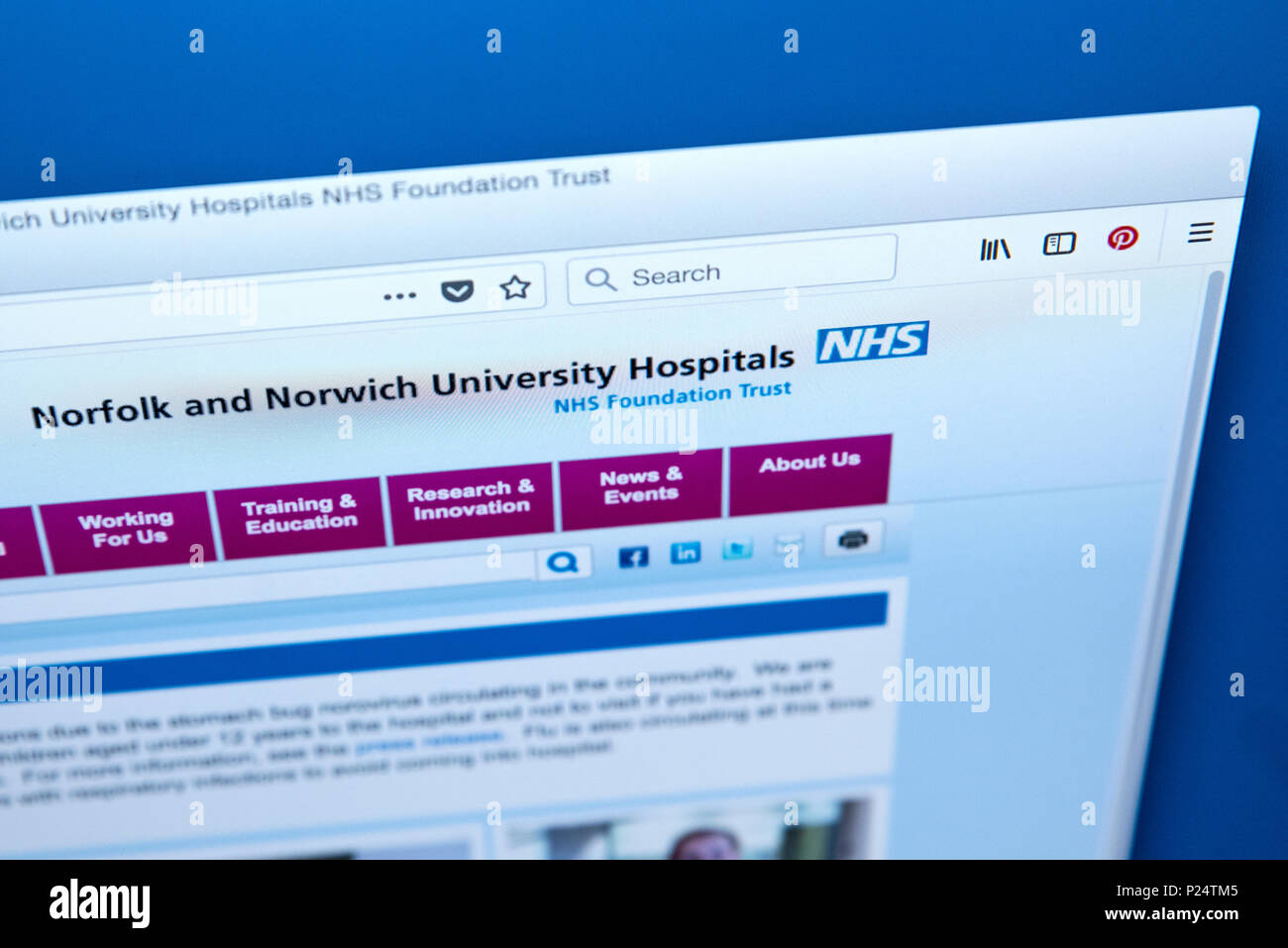 LONDON, UK - MARCH 5TH 2018: The homepage of the official website for ... LONDON, UK - MARCH 5TH 2018: The homepage of the official website for ...