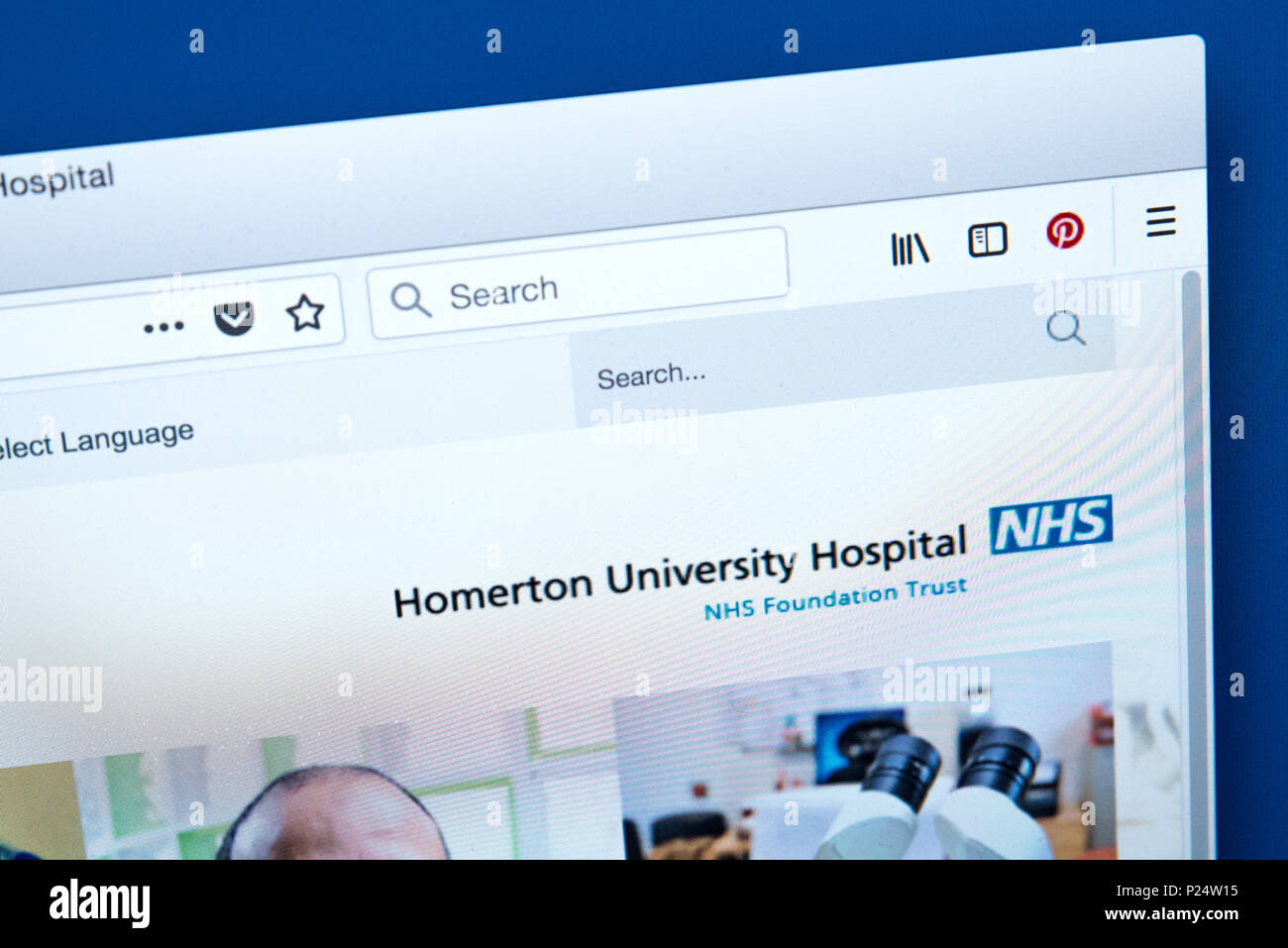 LONDON, UK - MARCH 5TH 2018: The homepage of the official website for the Homerton University ...