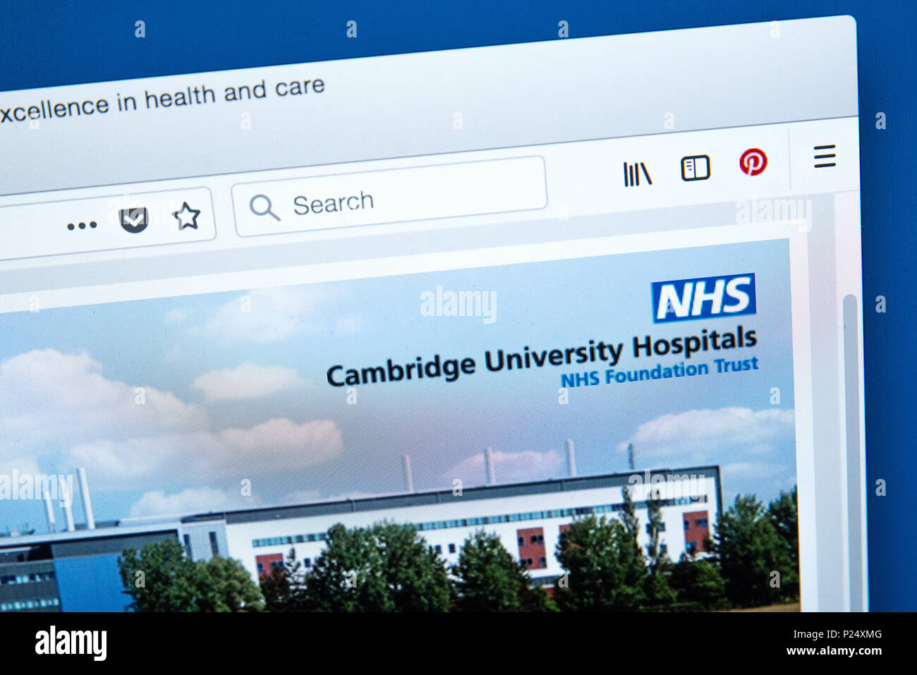 LONDON, UK - MARCH 5TH 2018: The homepage of the official website for the Cambridge University ...