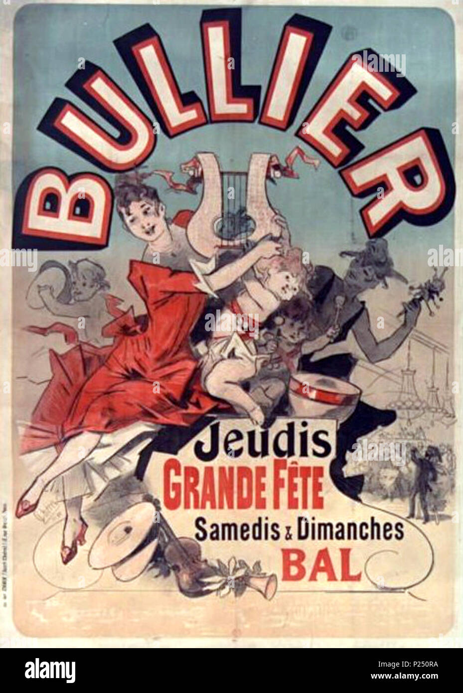 45 Bullier 1888 - Chéret Stock Photo - Alamy