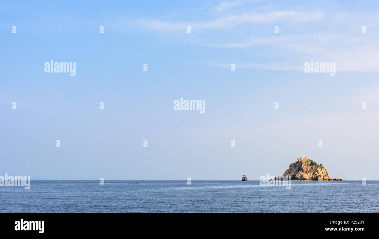 Beautiful nature landscape of Shark Island Divesite small rock island ...