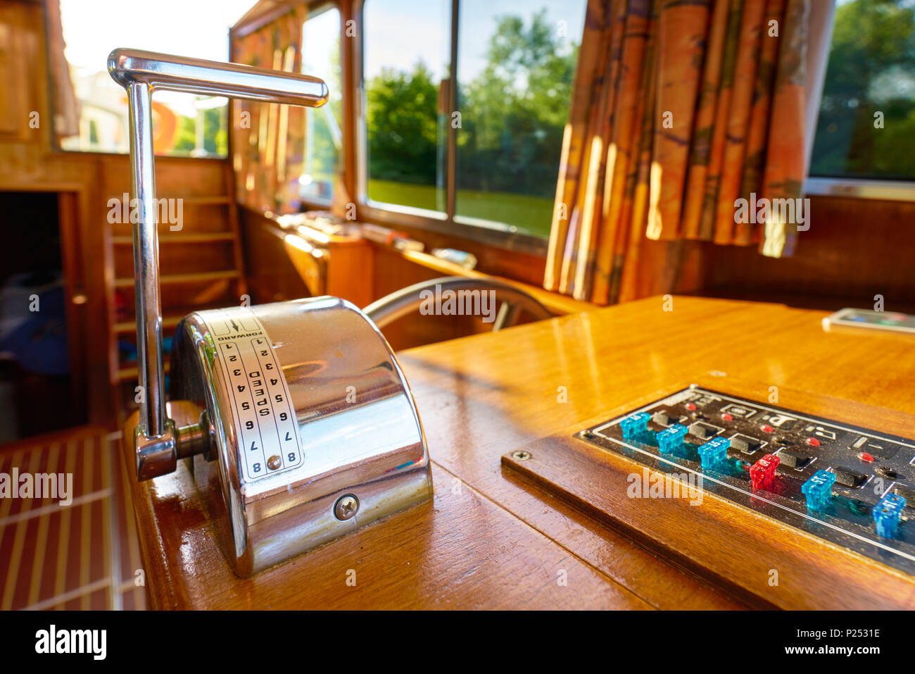 Boat control cabin hi-res stock photography and images - Alamy