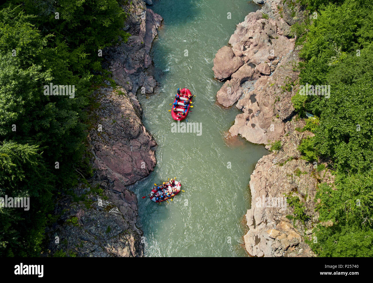rafting on a mountain river Stock Photo - Alamy