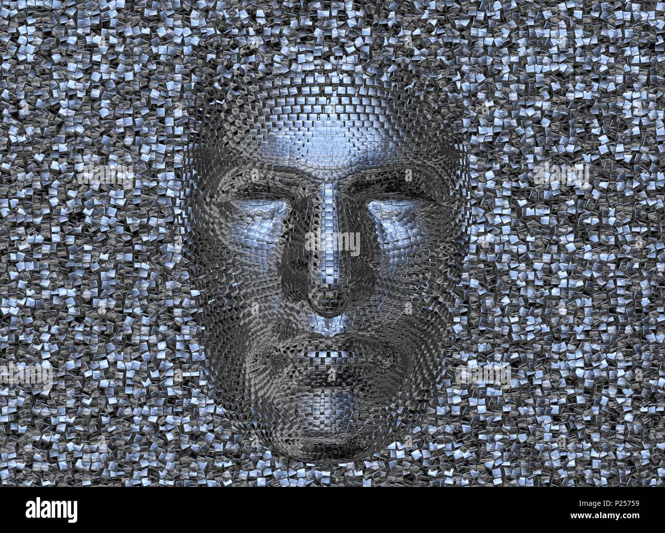 Face made of blocks hi-res stock photography and images - Alamy
