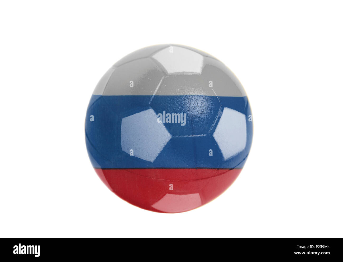 Russian Flag on Soccer ball isolated on a white background Stock Photo ...