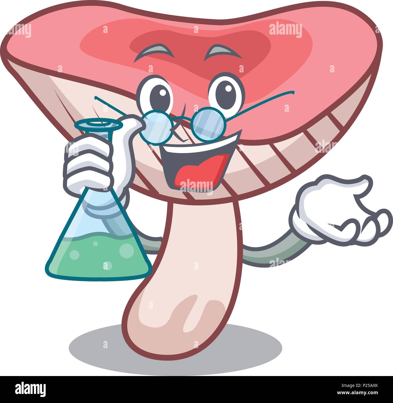 Professor russule mushroom character cartoon Stock Vector Image & Art ...