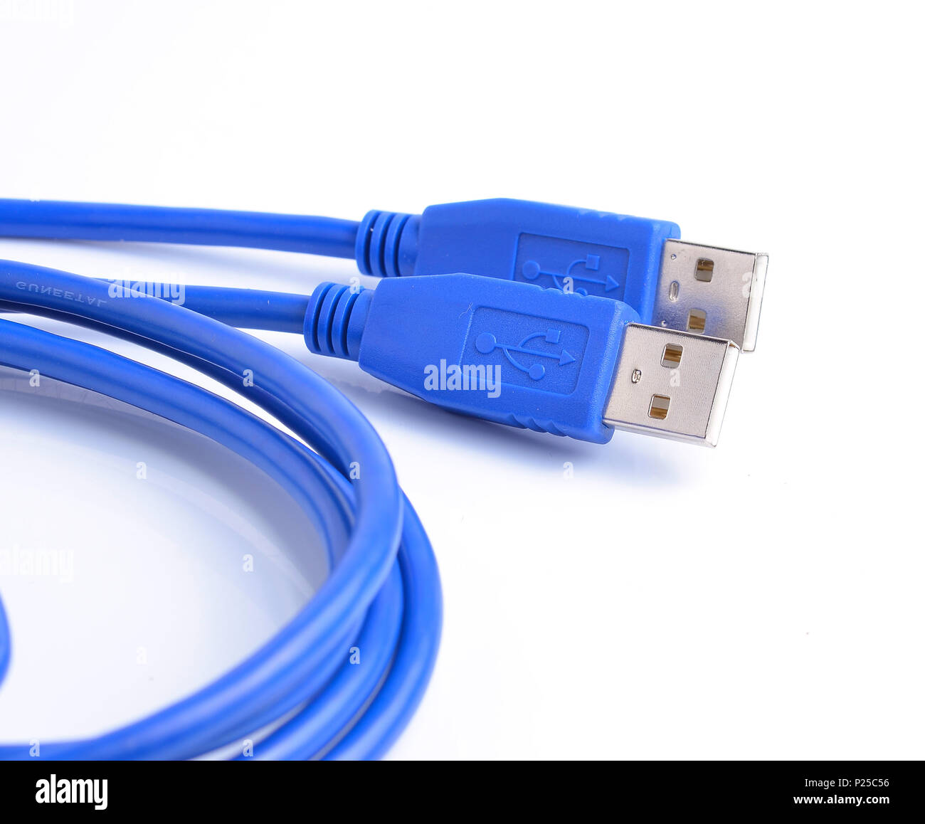 USB connector against white background Stock Photo - Alamy