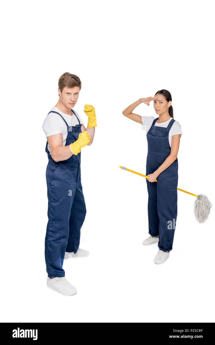 Cleaners in uniform hi-res stock photography and images - Alamy