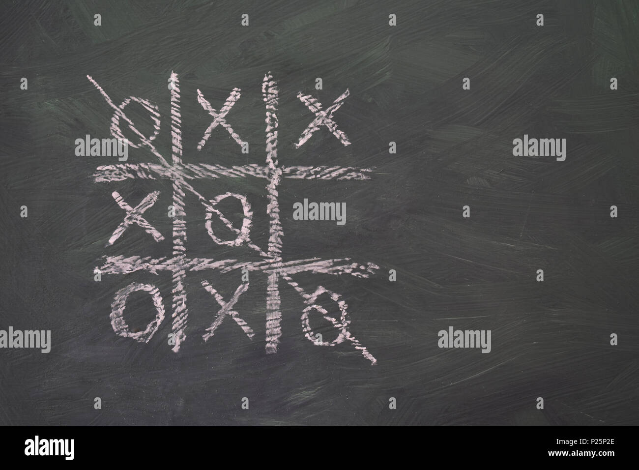 tick-tack-toe with a grey background Stock Photo - Alamy