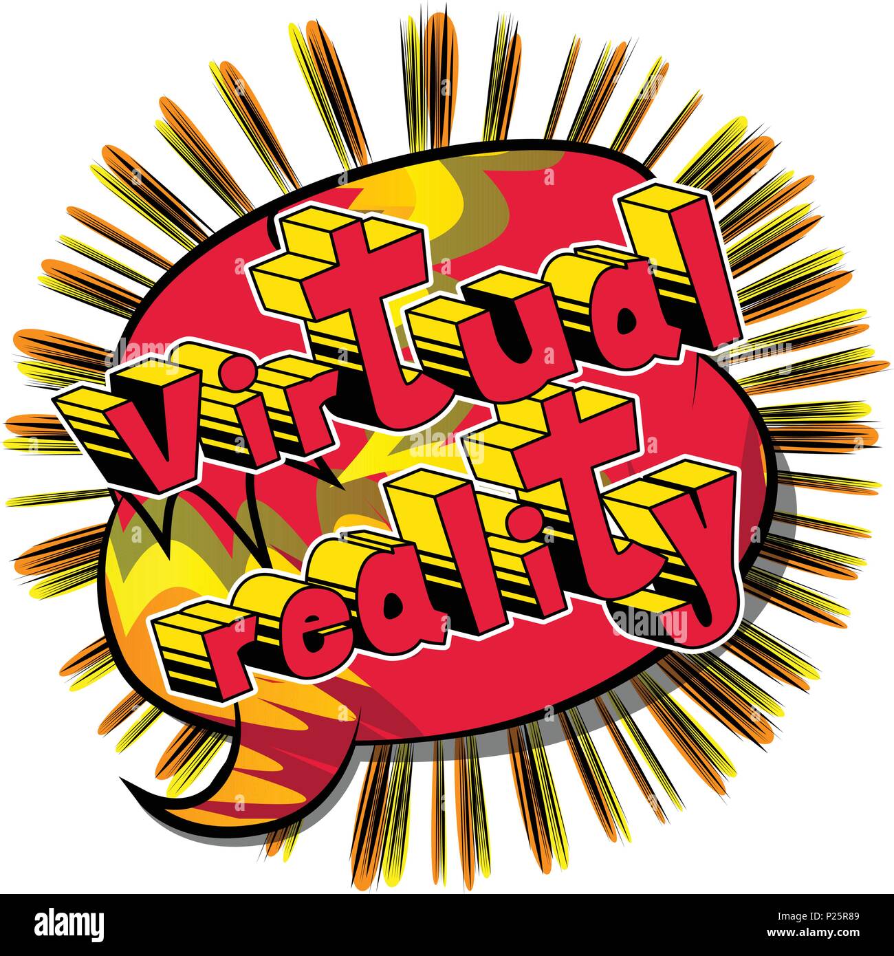 Virtual Reality - Comic book style word on abstract background Stock ...