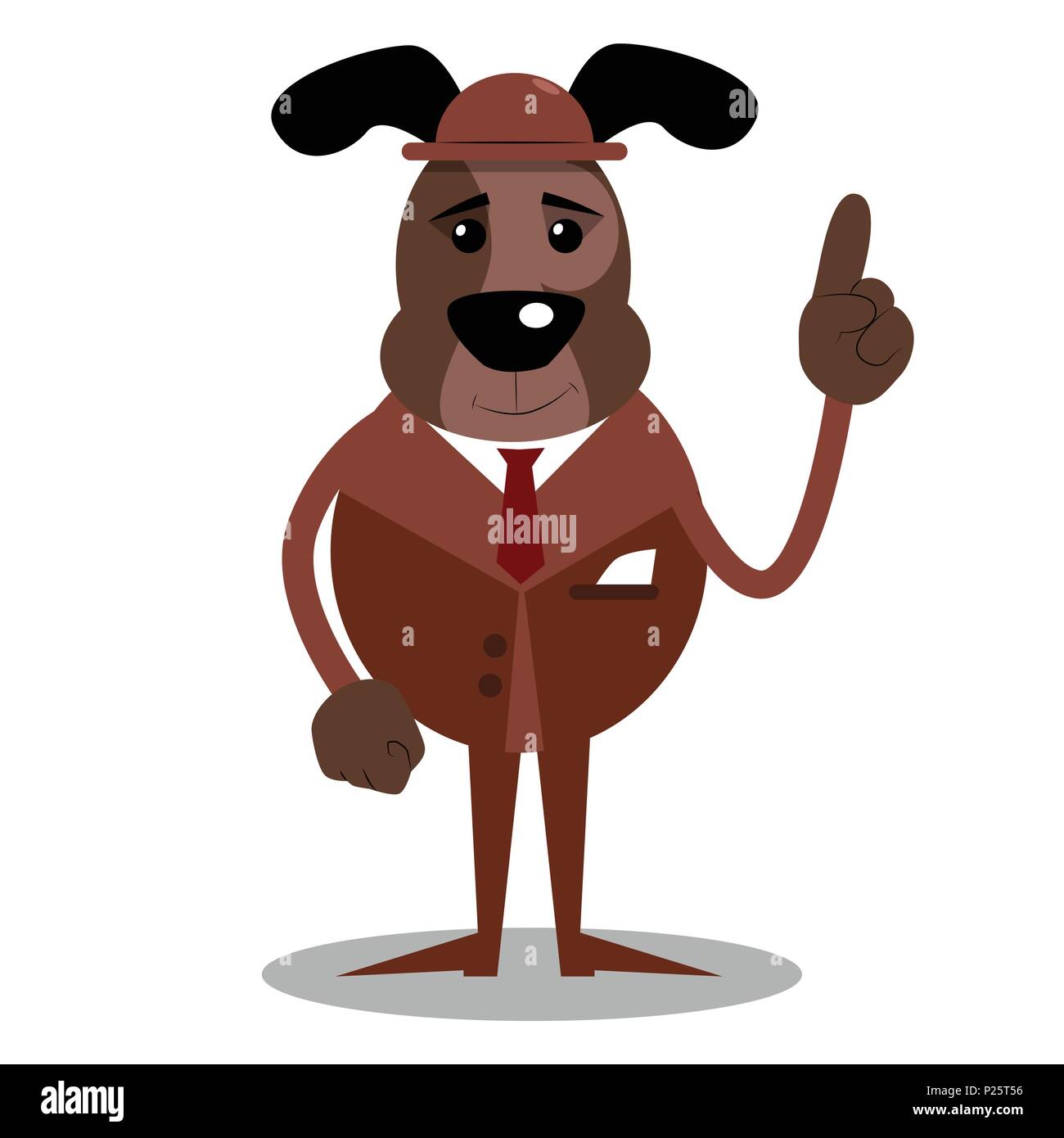 Cartoon illustrated dog making a point Stock Vector Image & Art - Alamy