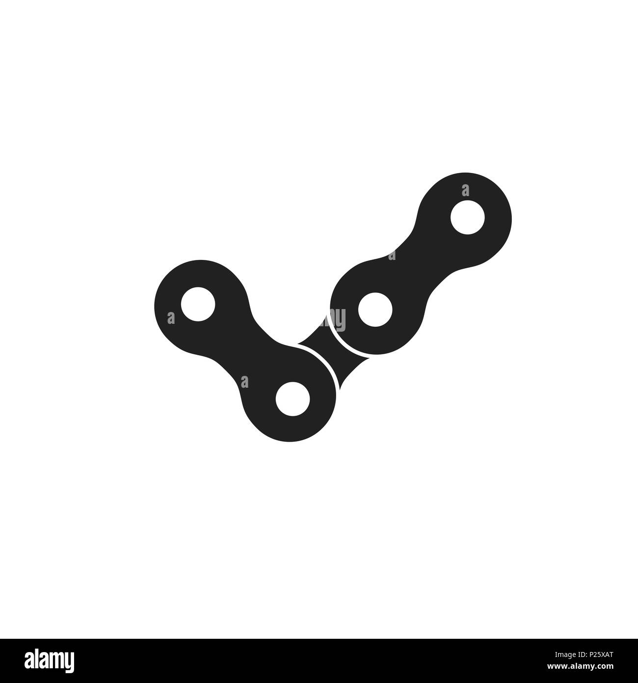 Tick or Check Mark Made of Bike or Bicycle Chain. Monochrome Silhouette ...