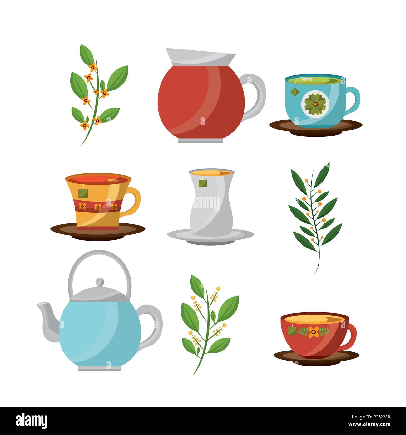 coffee and tea time Stock Vector Image & Art - Alamy
