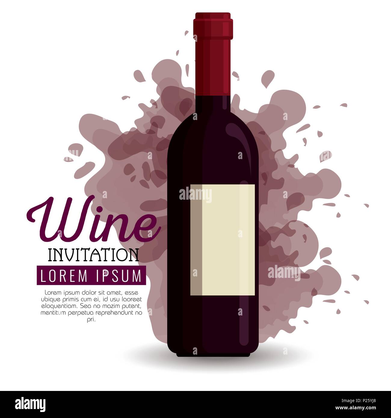 best wine bottle label vector illustration design Stock Vector Image ...