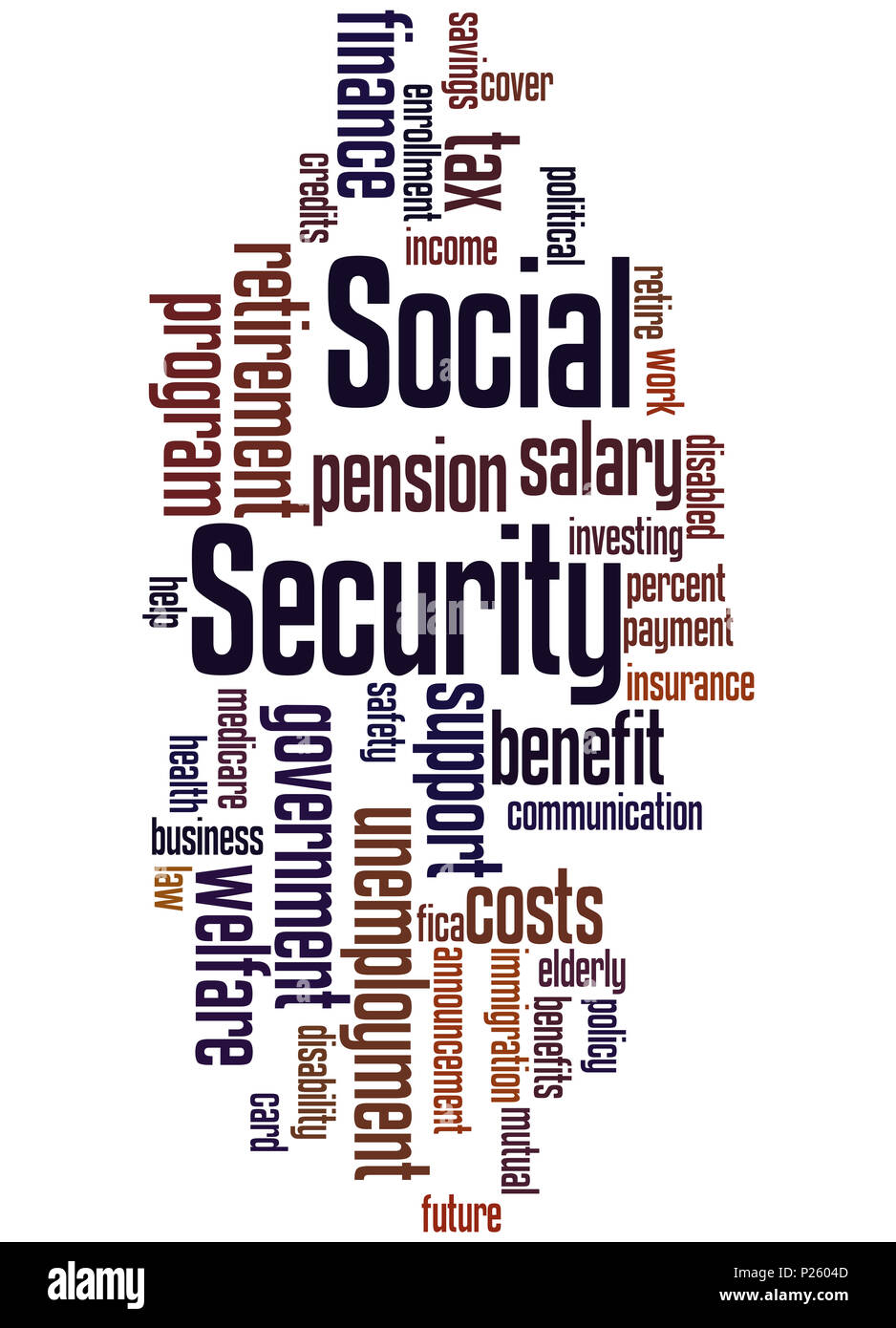 Social Security, word cloud concept on white background Stock Photo - Alamy