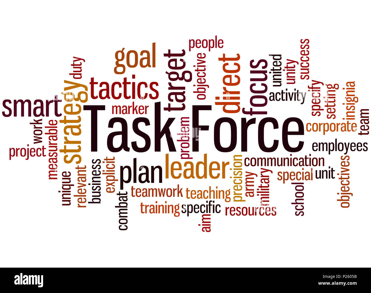 Task Force, word cloud concept on white background Stock Photo - Alamy