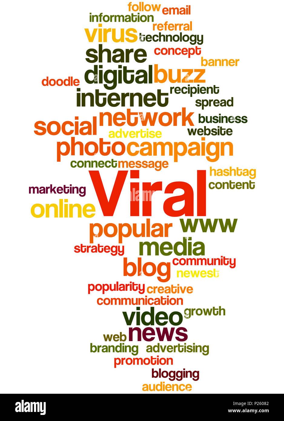 Viral, word cloud concept on white background Stock Photo - Alamy