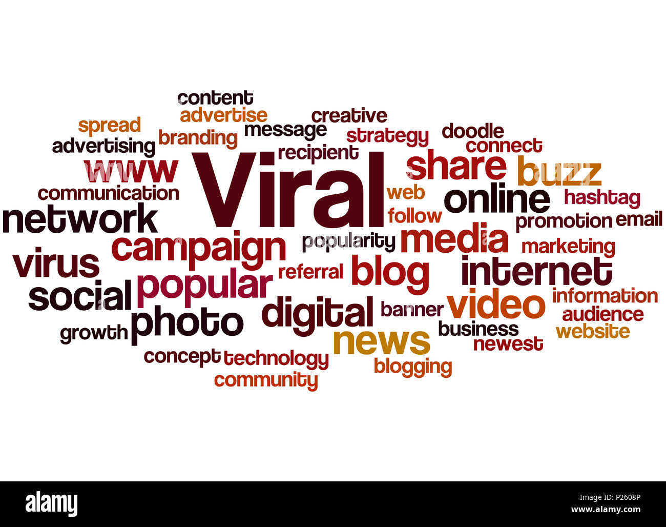 Viral, word cloud concept on white background Stock Photo - Alamy