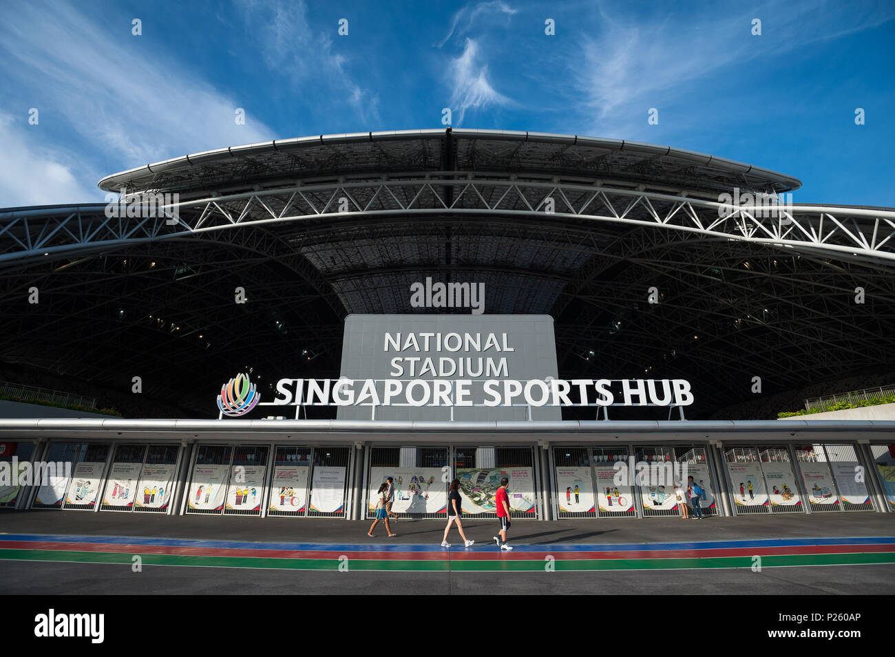 Singapore, Singapore, view of the National Stadium in Singapore Stock ...
